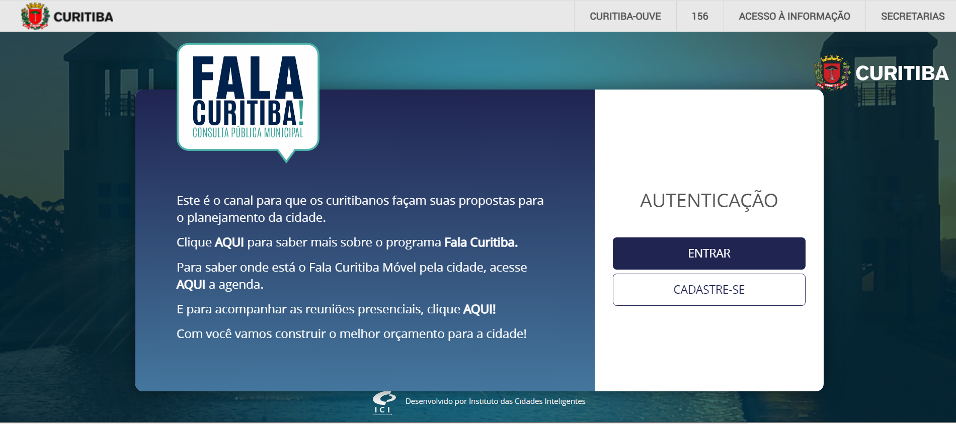 Curitiba: Fala Curitiba Program - Decision - 2023 Award "Best Practice in Citizen Participation ...